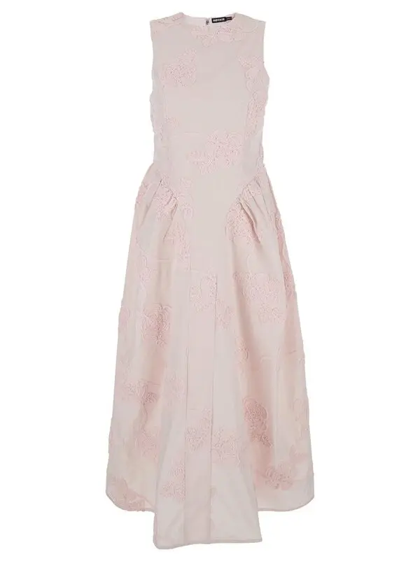 ROTATE BY BIRGER CHRISTENSEN Sleeveless Embroidered Stretch Tech Fabric Dress - Multicolor