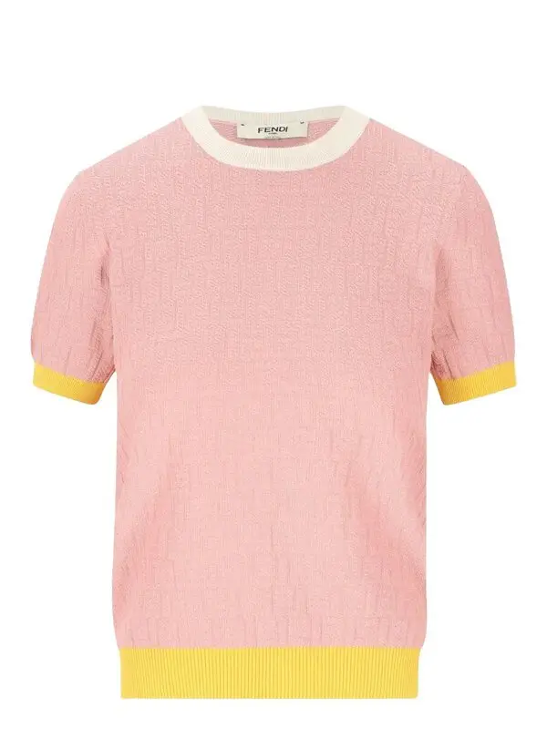 Fendi Color Block Ff Knit Top - Multicolor