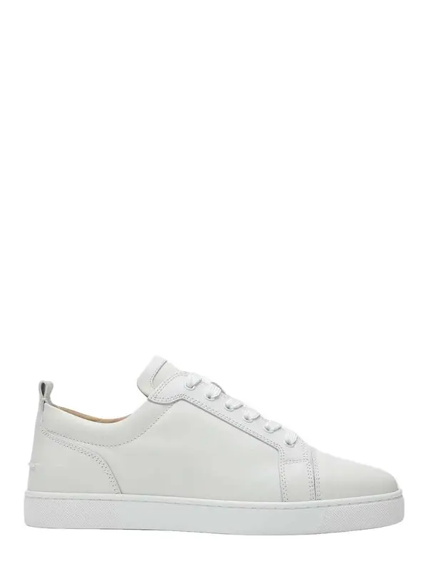 CHRISTIAN LOUBOUTIN Calf Leather Lace-up Sneakers - White
