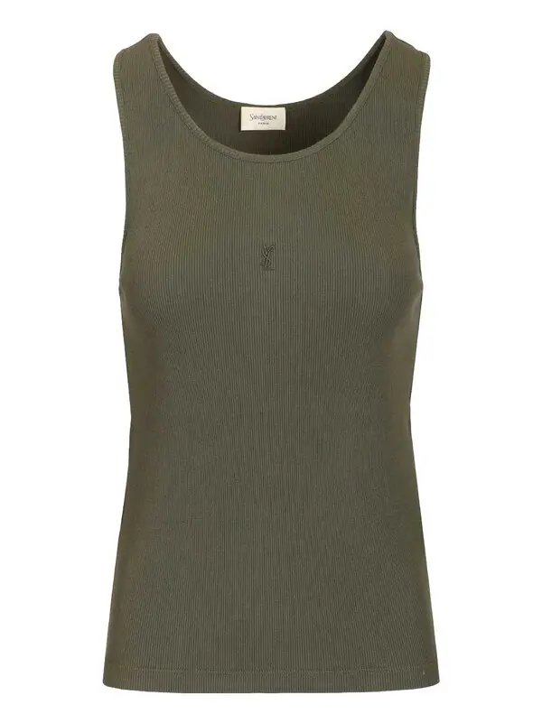 Saint Laurent Cassandre Tank Top - Green