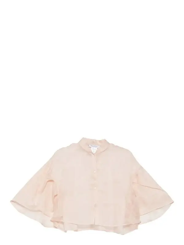 Max Mara Silk Cape Effect Blouse - Pink