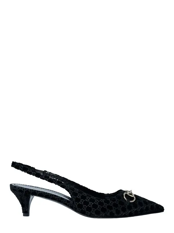 Gucci Gg Slingback Pumps - Black