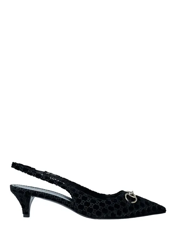 Gucci Gg Slingback Pumps - Black