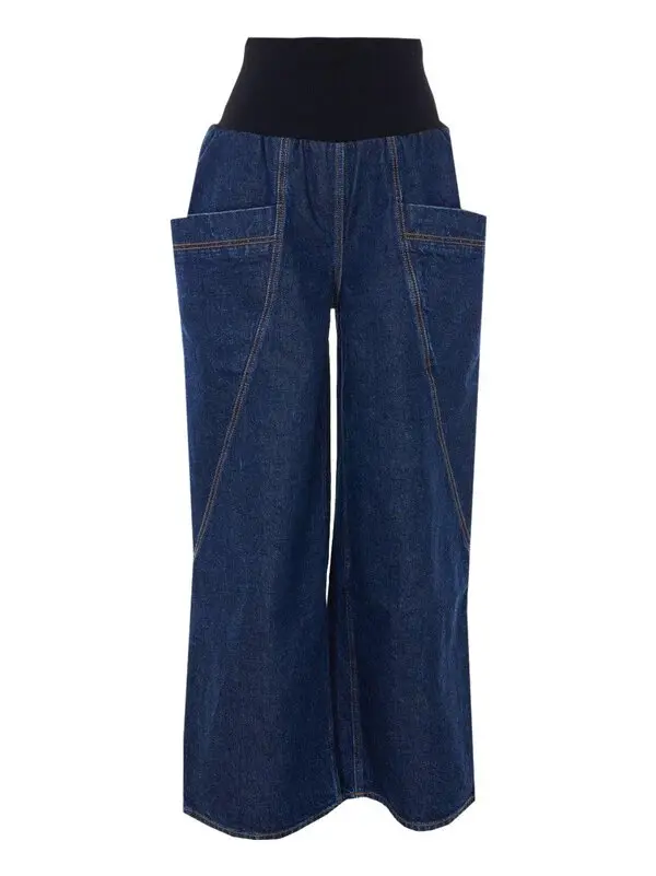 Alaïa Denim Sweatpants - Blue