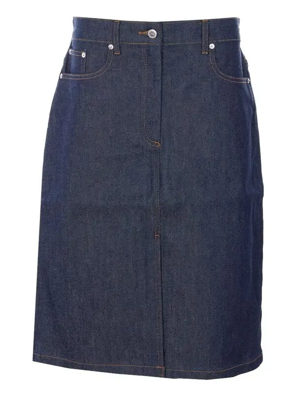 A.p.c. Lizzie Denim Midi Skirt - Blue