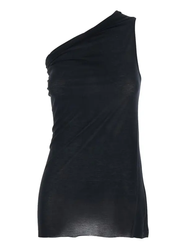 Rick Owens Asymmetrical One-shoulder Top In Viscose And Silk Blend - Multicolor