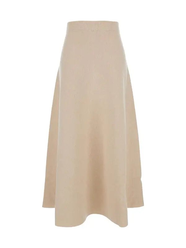 Max Mara Wool And Cashmere Flared Skirt - Multicolor