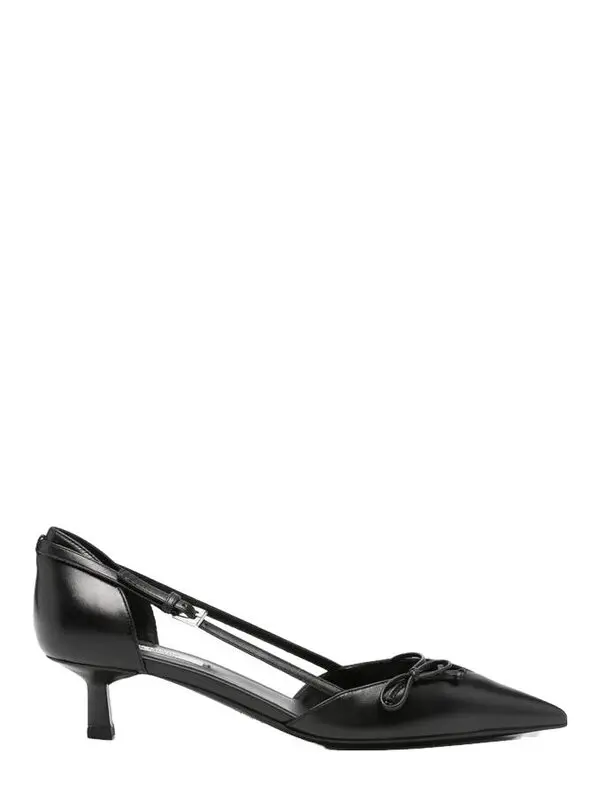 Prada Patent-finish Leather Bow Detail Pumps - Black