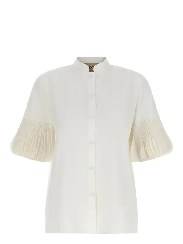 Valentino Garavani Embroidered Poplin Shirt - White