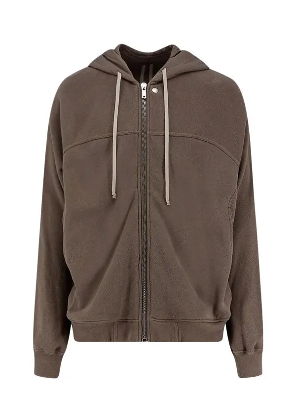 Rick Owens Organic Cotton Zip-up Hoodie - Gray
