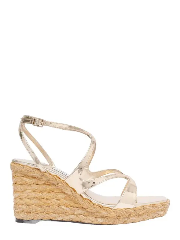 JIMMY CHOO Ayla Wedged Sandals - Gold