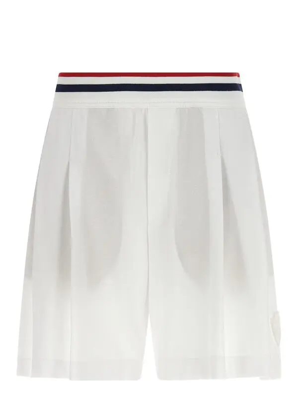 Brunello Cucinelli Heraldic Coat Of Arms Shorts - White