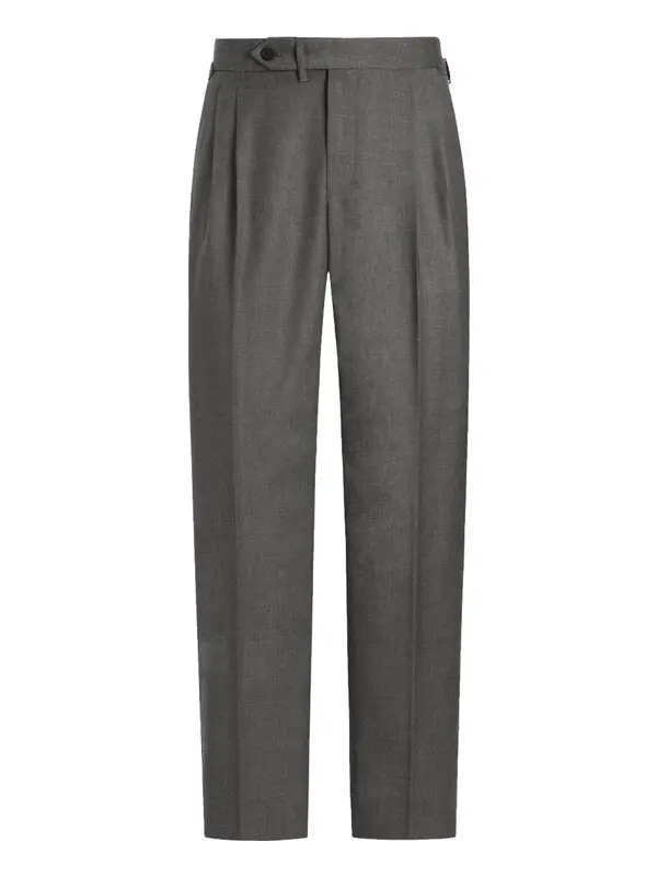 Dolce & Gabbana Wool Canvas Tailored Trousers - Gray