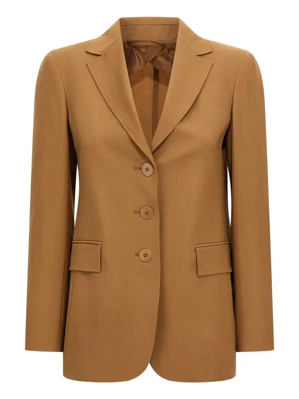 Max Mara Single-breasted Wool Blazer - Brown