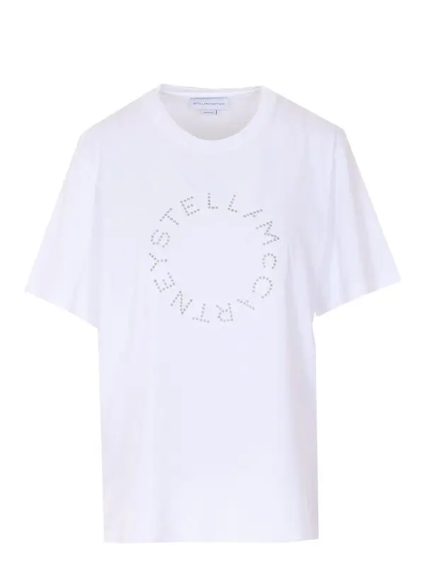 Stella McCartney Logo Embroidered Boyfriend T-shirt - White