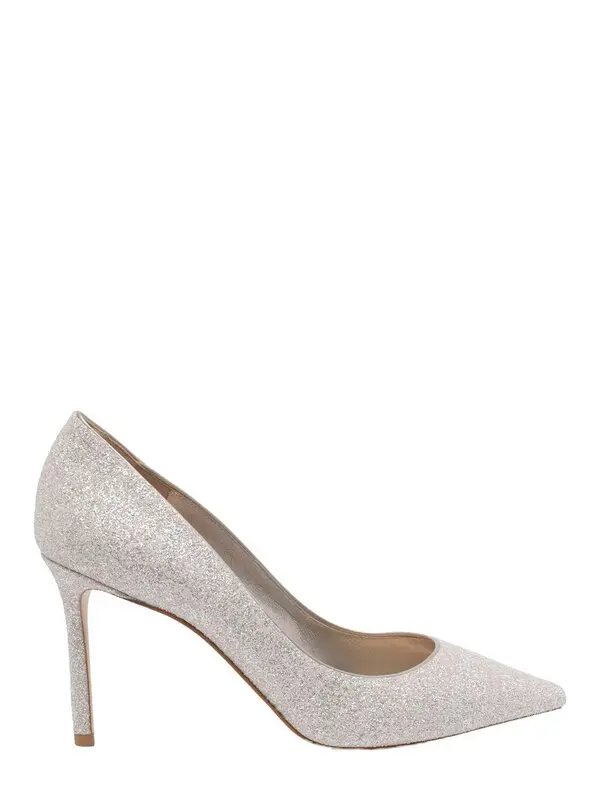JIMMY CHOO Romy Glittered Leather Pumps - Gold
