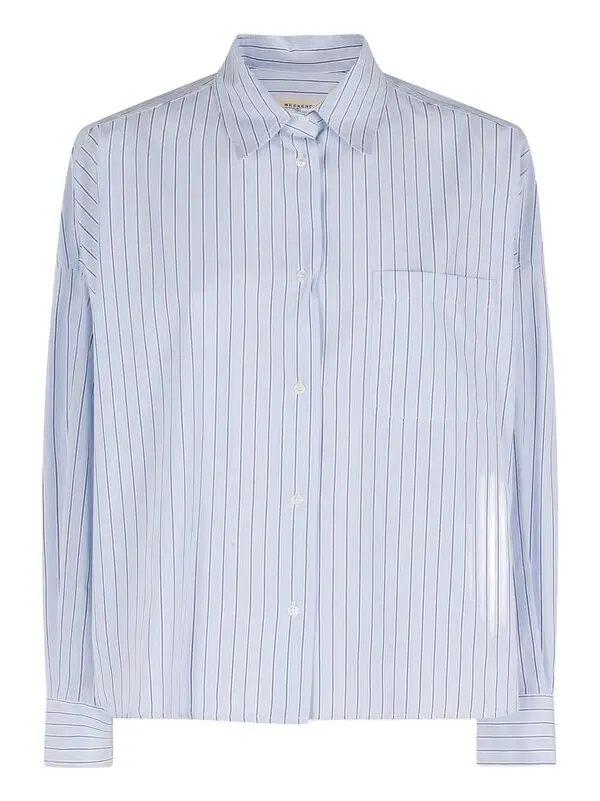 Max Mara Striped Cotton Shirt - Blue