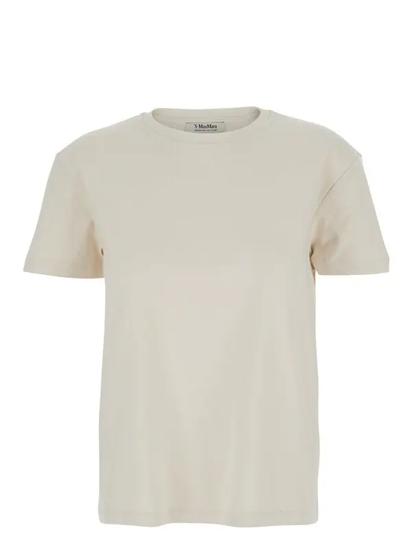 Max Mara Cotton Crew Neck T-shirt - Multicolor
