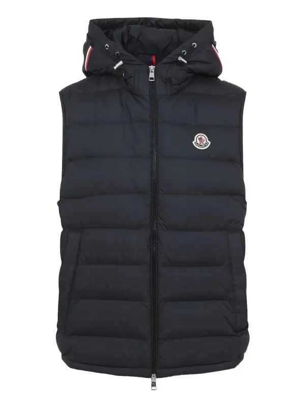 Moncler Marseillan Hooded Down Gilet - Black