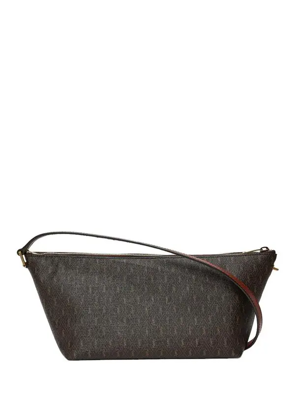 Saint Laurent Monogram Print Shoulder Bag - Brown