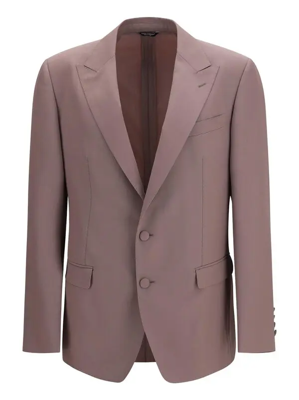 Dolce & Gabbana Single-breasted Wool Poplin Jacket - Brown
