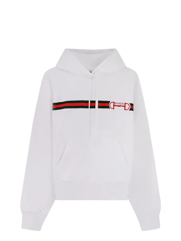 Gucci Cotton Sweatshirt With Embroidered Horsebit - Multicolor