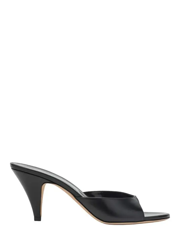 JUDE Haze Leather Mules - Black
