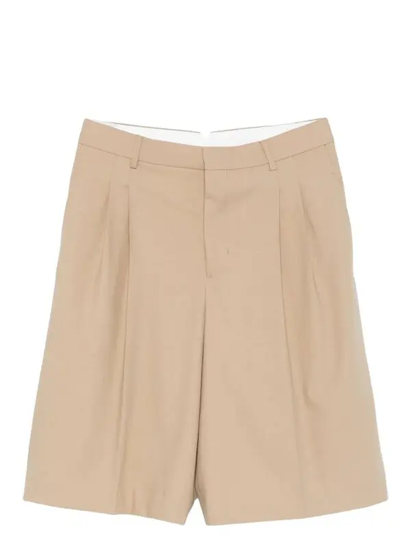 Ami Tailored Pleated Shorts - Cream
