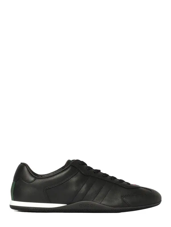 Gucci Calf Skin Lace-up Sneakers - Black