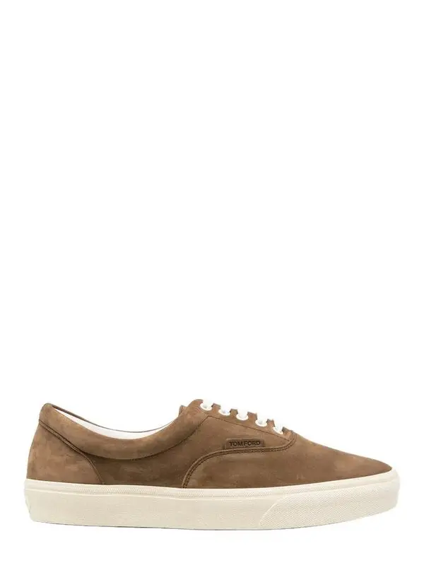 TOM FORD Low-top Suede Sneakers - Brown