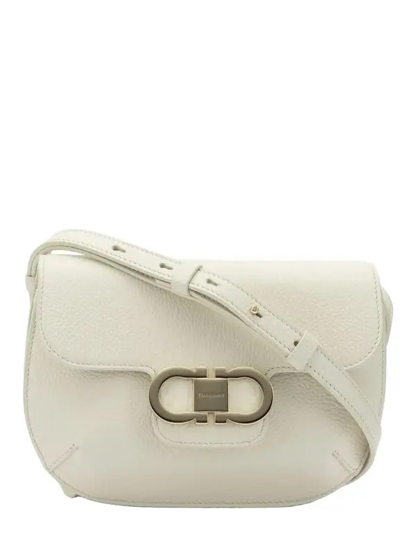 FERRAGAMO Grained Leather Satchel Bag - Multicolor