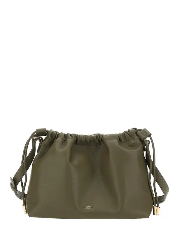 A.p.c. Sac Ninon Crossbody Bag With Drawstring Closure - Green