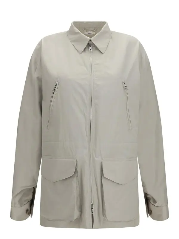 RIER Cotton Zip Pocket Jacket - Gray