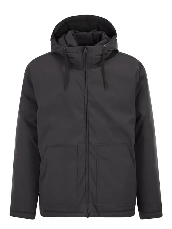 Herno Cotton Feel Jacket With Down Padding And Drawstring Hood - Multicolor