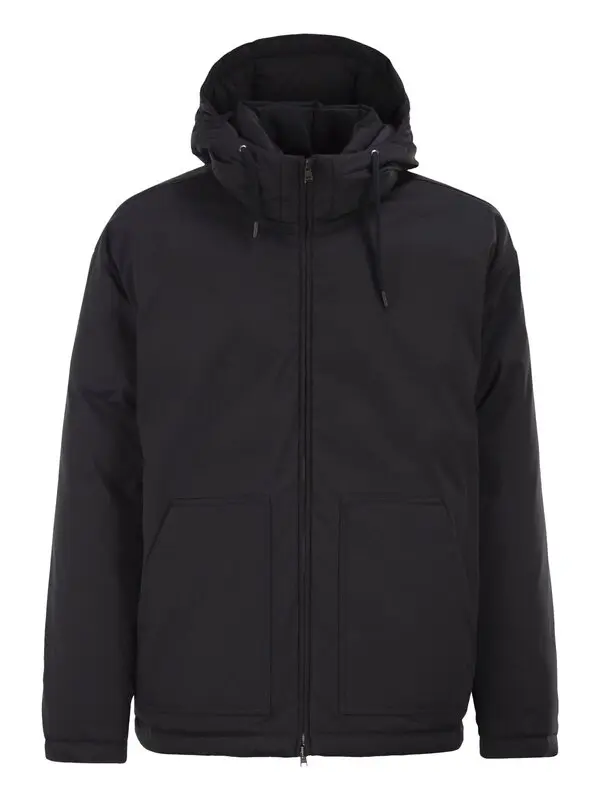 Herno Cotton Feel Jacket With Down Padding - Blue