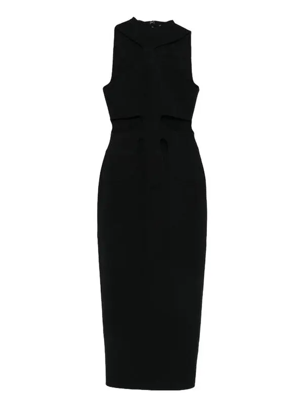 Cult Gaia Cut-out High Neck Sleeveless Dress - Black