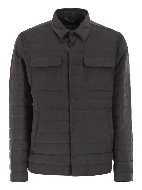 Herno Quilted Cotton Velvet Shacket - Multicolor
