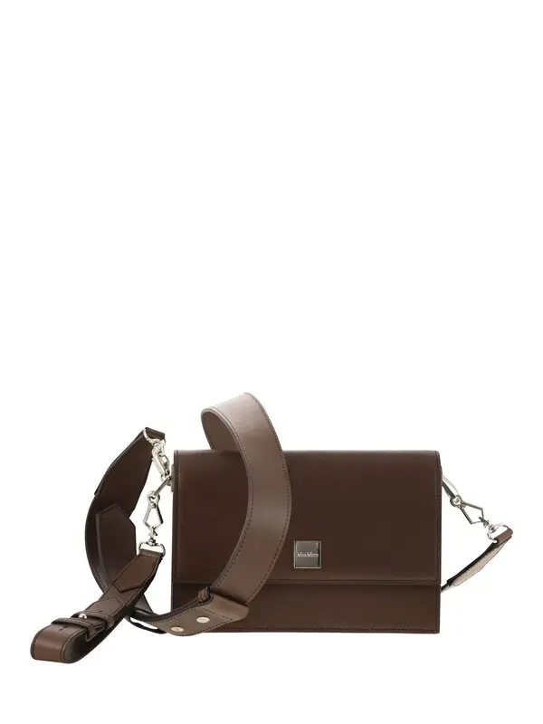Max Mara Biancaroughs Small Leather Crossbody Bag - Brown
