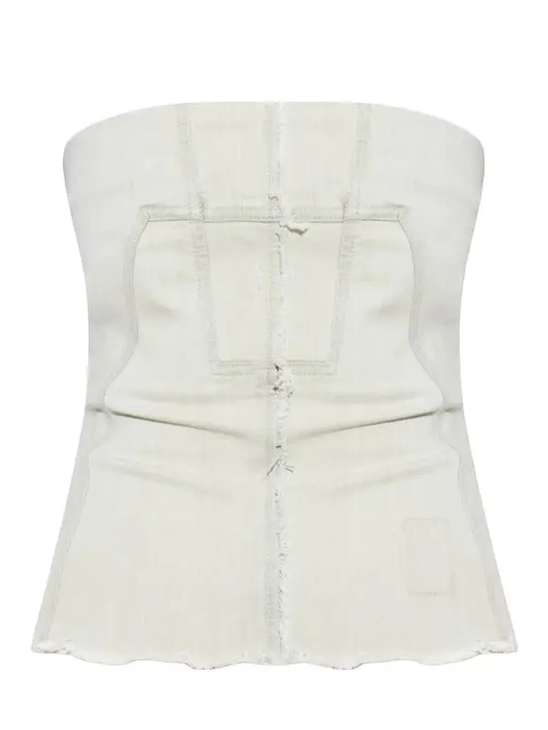 Rick Owens Sleeveless Vest With Drawstring Detail - Cream