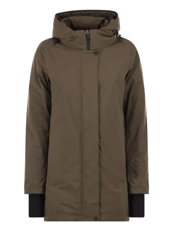 Herno A-shaped Down Jacket With Hood - Green