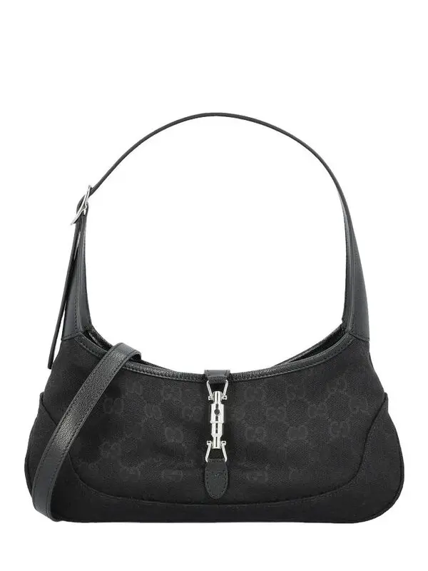Gucci Gg Pattern Shoulder Bag - Black