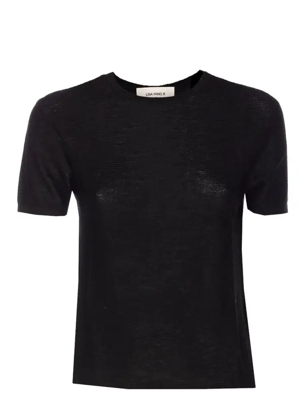 LISA YANG Cashmere T-shirt - Black