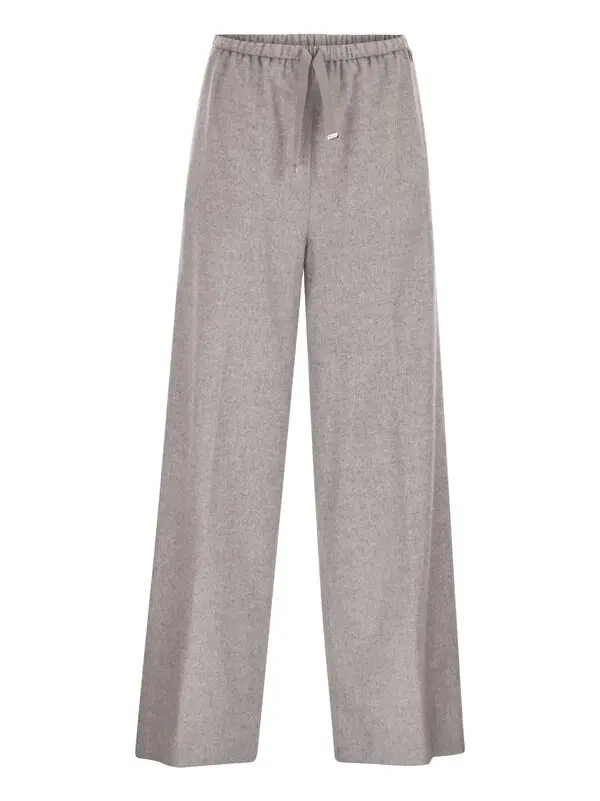 Herno Trousers In Cashmere And Silk - Multicolor