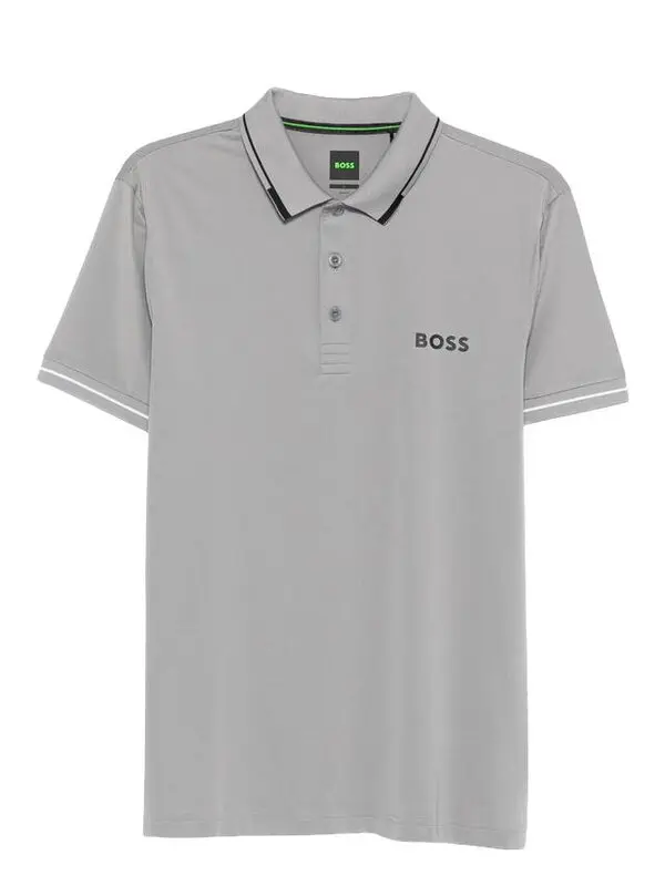 BOSS Grey Polo Shirts - Gray