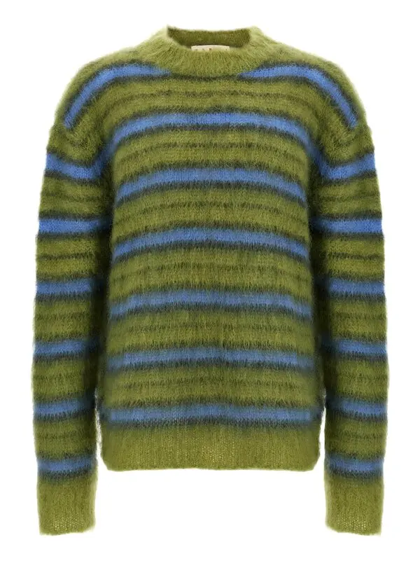 Marni Brushed Mohair Striped Sweater - Multicolor