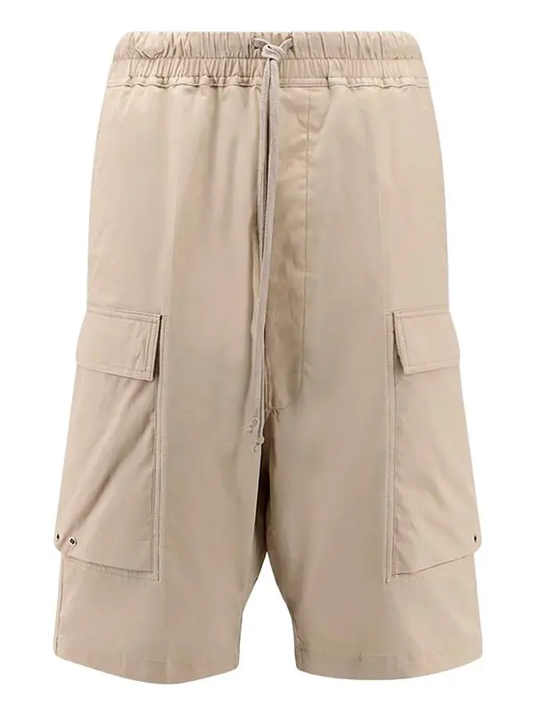 Rick Owens Certified Cotton Cargo Shorts - Cream