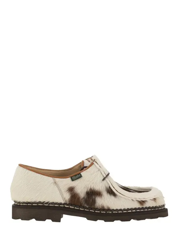 Paraboot Michael Derby Shoes In Goat Hair - Cream