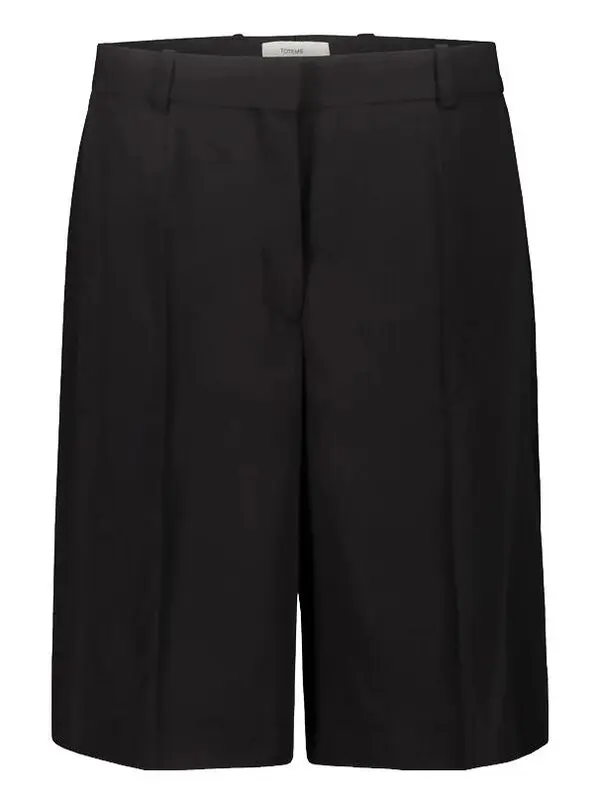 TOTEME Knee-length Tailored Shorts - Black