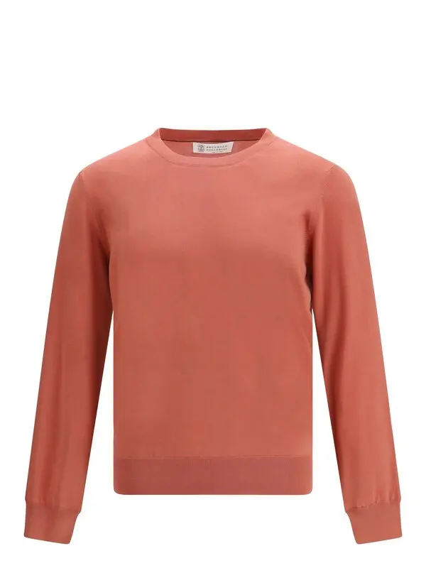 Brunello Cucinelli Cotton Sweater - Orange