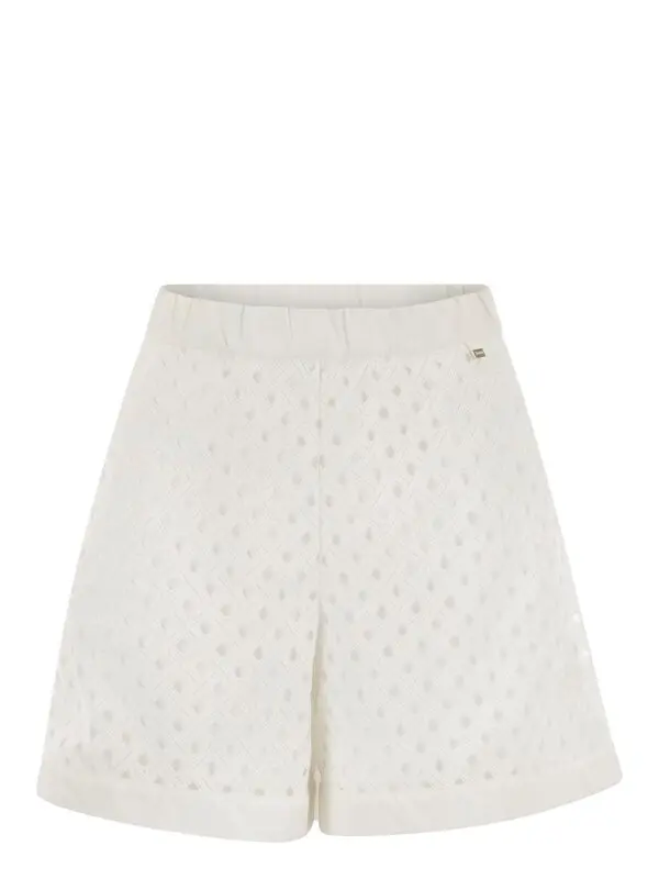 Herno Perforated Geometric Shorts - White